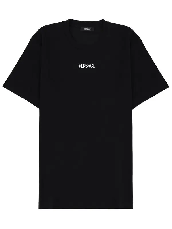 Versace T-shirt With Logo - Black