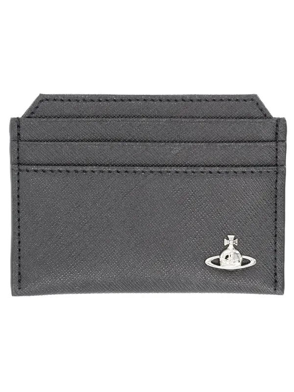 VIVIENNE WESTWOOD Card Holder With "orb" Detail - Black
