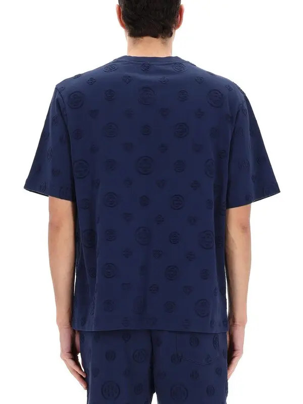 Casablanca T-shirt With Monogram Details - Blue
