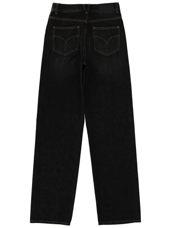 Versace Jeans With Studs And Crystals - Black