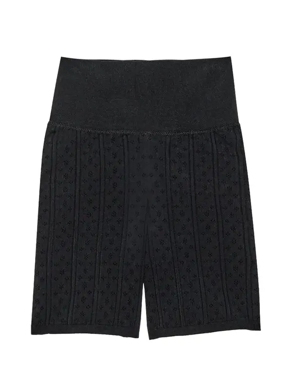 JW Anderson Perforated Knit Shorts - Black