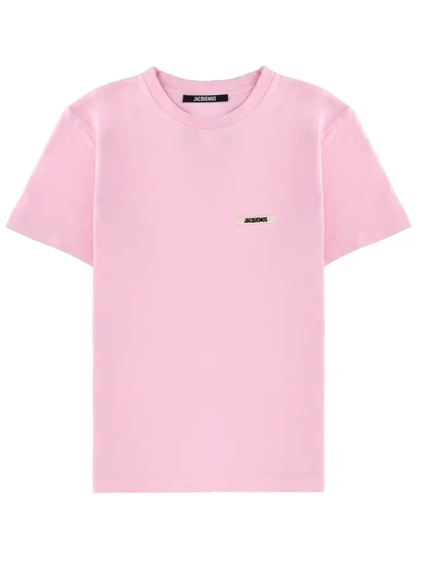 Jacquemus Grosgrain Short Sleeve T-shirt - Pink