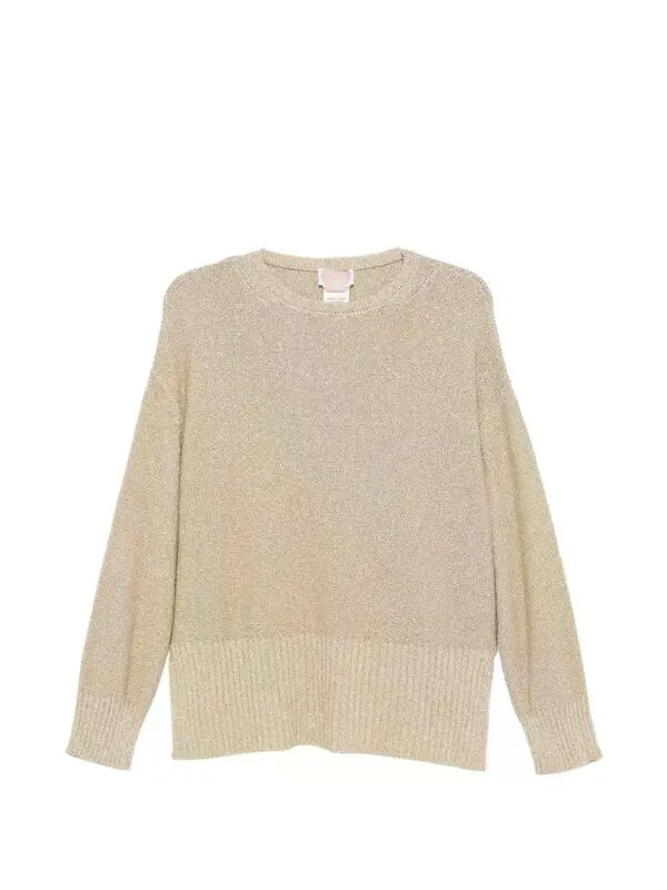 Marina Rinaldi Knitted Crew-neck Sweater - Neutrals