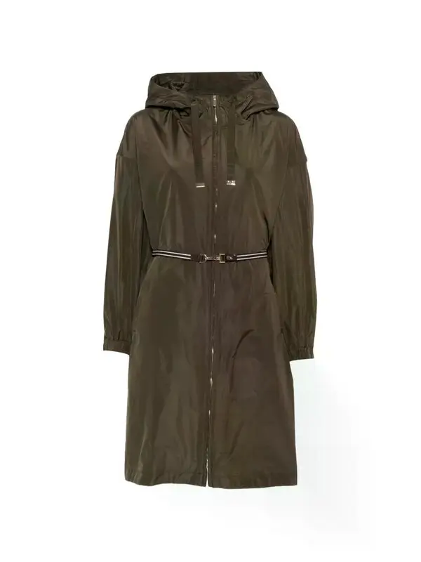 Max Mara Belted Parka Coat - Green