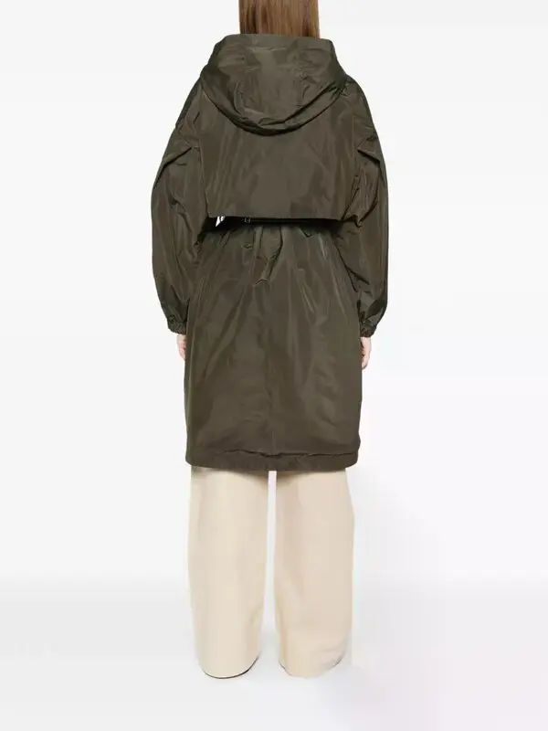 Max Mara Belted Parka Coat - Green