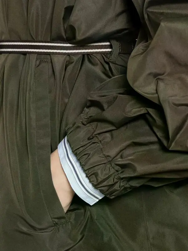 Max Mara Belted Parka Coat - Green