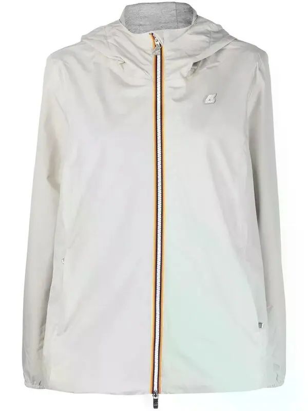 K-WAY Marguerite Hooded Windbreaker Jacket - Neutrals