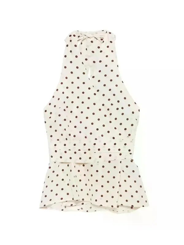 P.a.r.o.s.h Sbillo Polka Dot Top - Neutrals