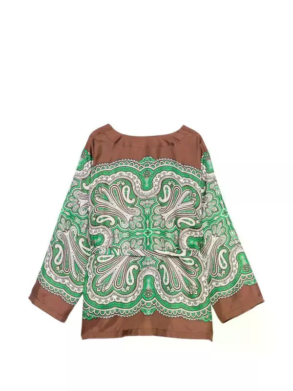 P.a.r.o.s.h Paisley Tie-waist Blouse