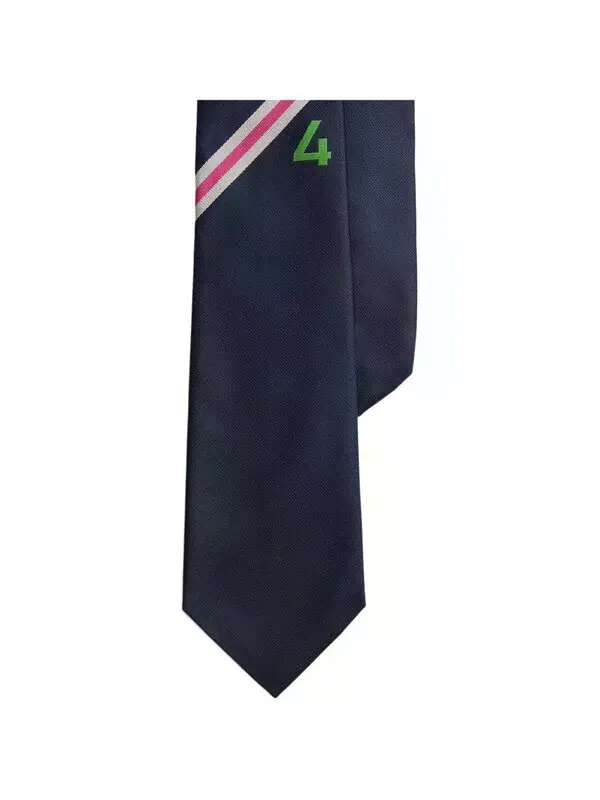 Polo Ralph Lauren Repp Crest Logo Neck Tie - Blue