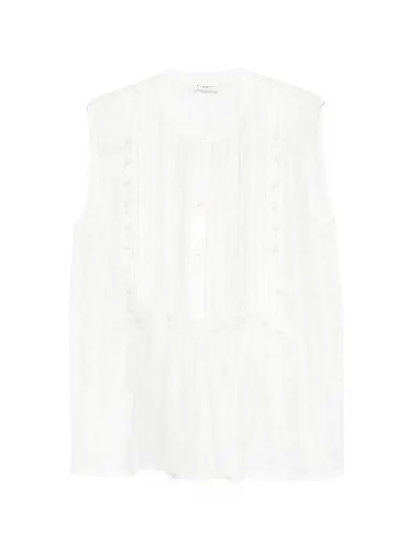 P.a.r.o.s.h Sadio Button-embellished Blouse - White
