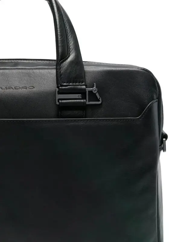 PIQUADRO Zip-fastening Leather Briefcase