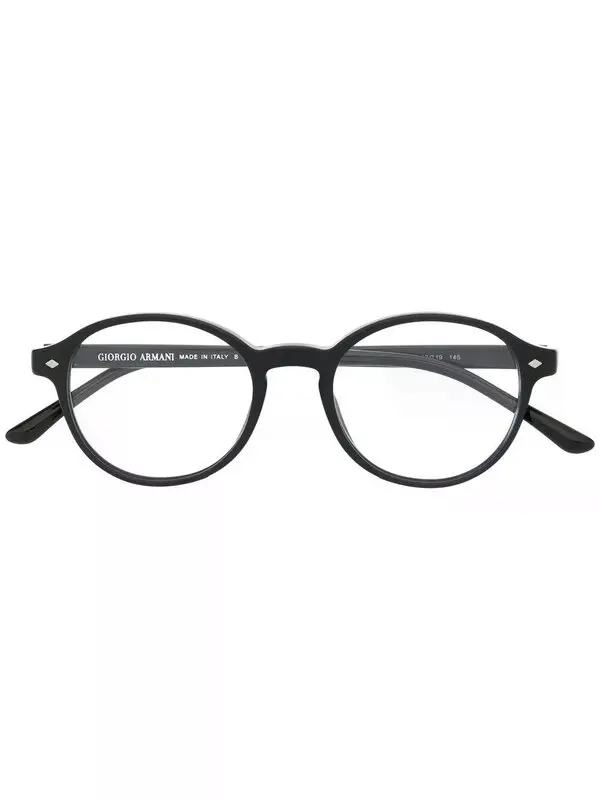Giorgio Armani Round Frame Glasses - Black