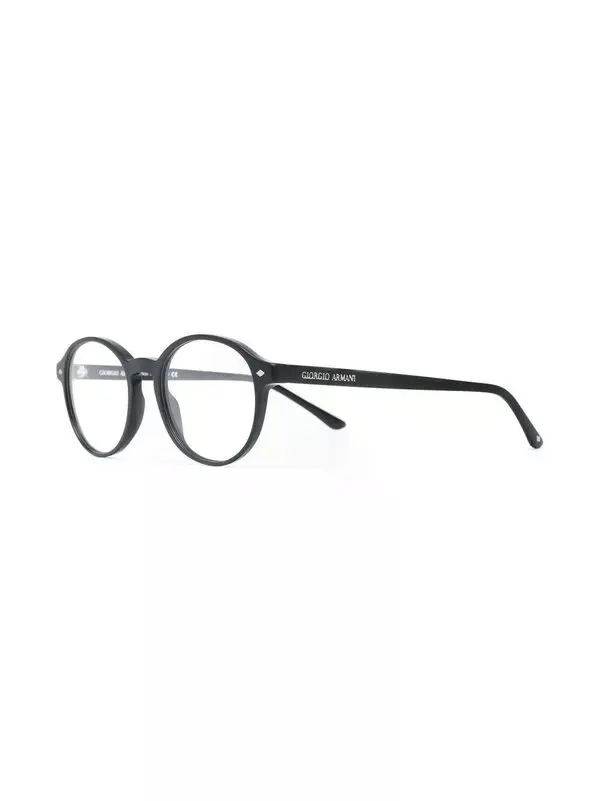 Giorgio Armani Round Frame Glasses - Black