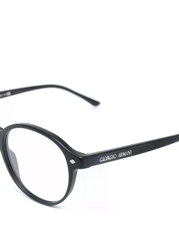 Giorgio Armani Round Frame Glasses - Black