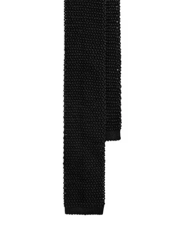 Ralph Lauren Purple Label Knitted Tie - Black