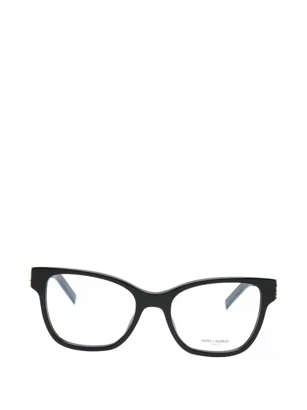 Saint Laurent Logo-detail Glasses - Black