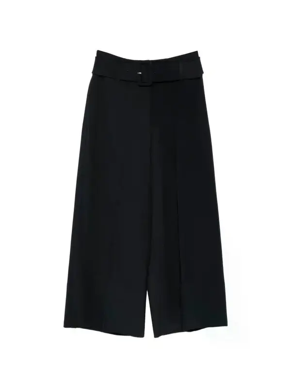 Dorothee Schumacher Belted Wide Leg Cropped Trousers