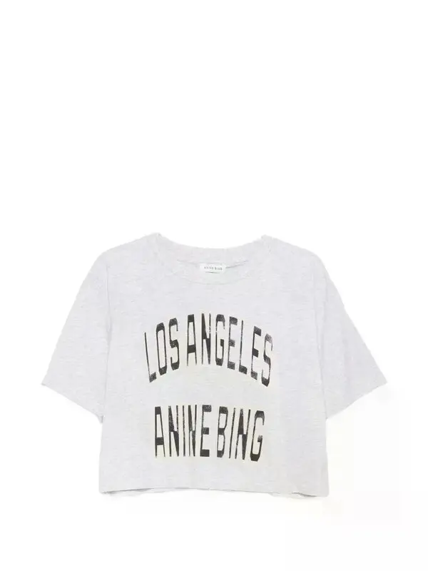 ANINE BING Logo-print T-shirt - Grey