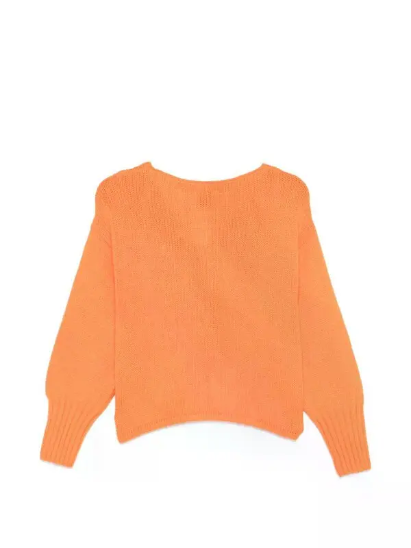 Incentive! Cashmere Abelina Cashmere V-neck Cardigan - Orange