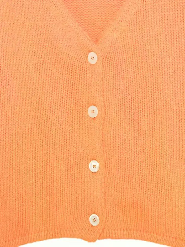 Incentive! Cashmere Abelina Cashmere V-neck Cardigan - Orange