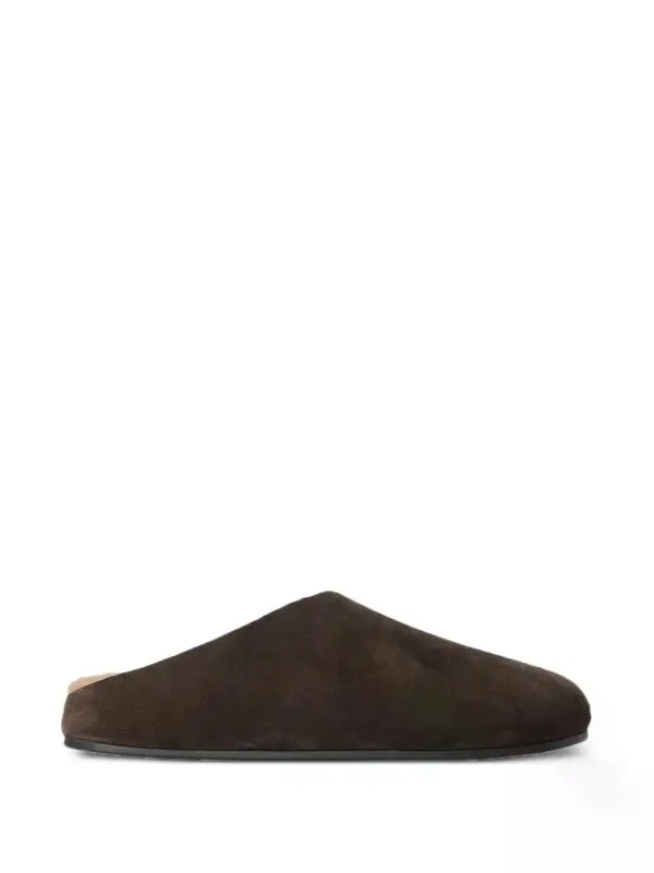 THE ROW Hudson Leather Mules - Brown