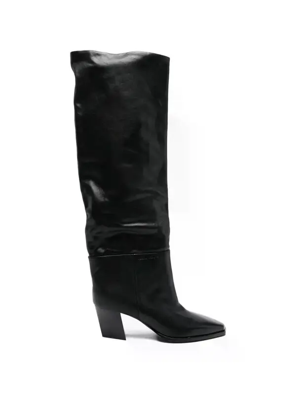 JIMMY CHOO Hart Leather Boots - Black