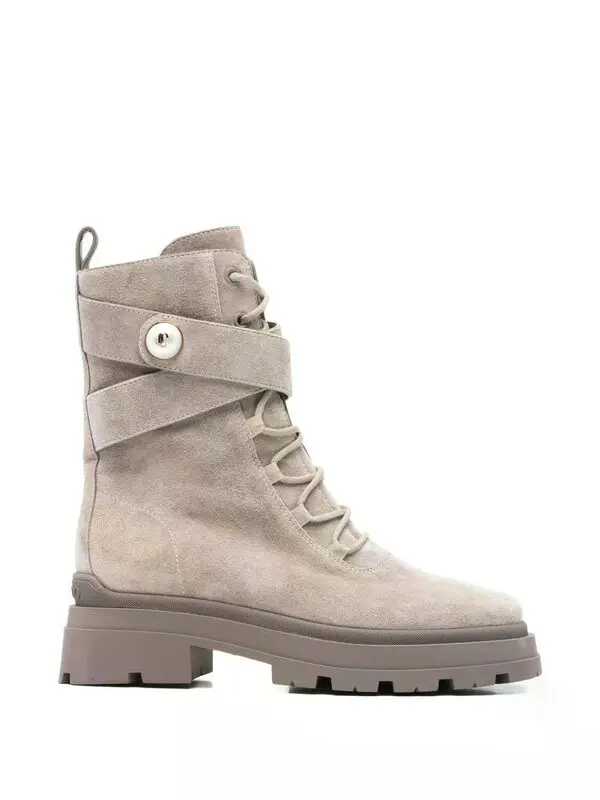 JIMMY CHOO Combat Suede Boots