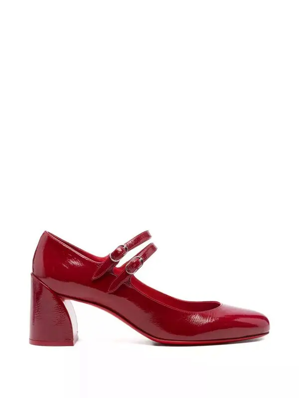 CHRISTIAN LOUBOUTIN Miss Jane Strap Leather Pumps - Red