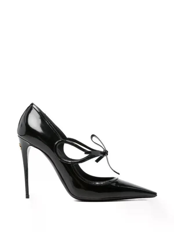 Dolce & Gabbana Dna Ribbon-tie Leather Pumps - Black