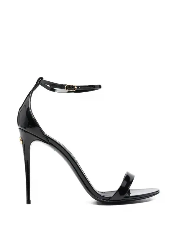 Dolce & Gabbana Keira Calfskin Sandals - Black