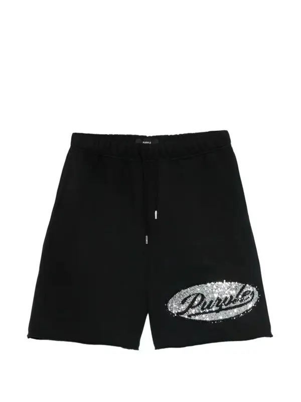 PURPLE BRAND Raw-hem Shorts - Black