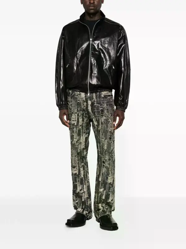 PURPLE BRAND P026 Beaded Destroyed Baggy Jeans