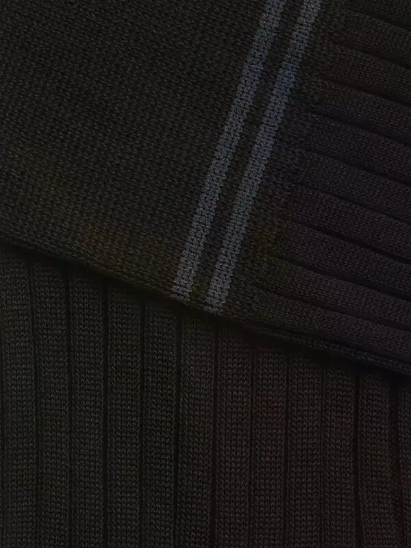Zegna Cotton Calf-length Socks - Black
