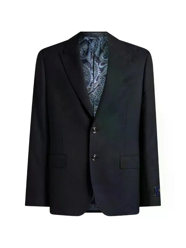 Etro Paisley-lining Blazer - Blue