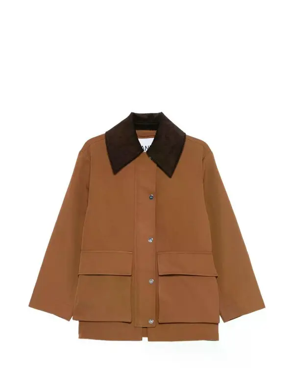 GANNI Corduroy-collar Pocket Jacket