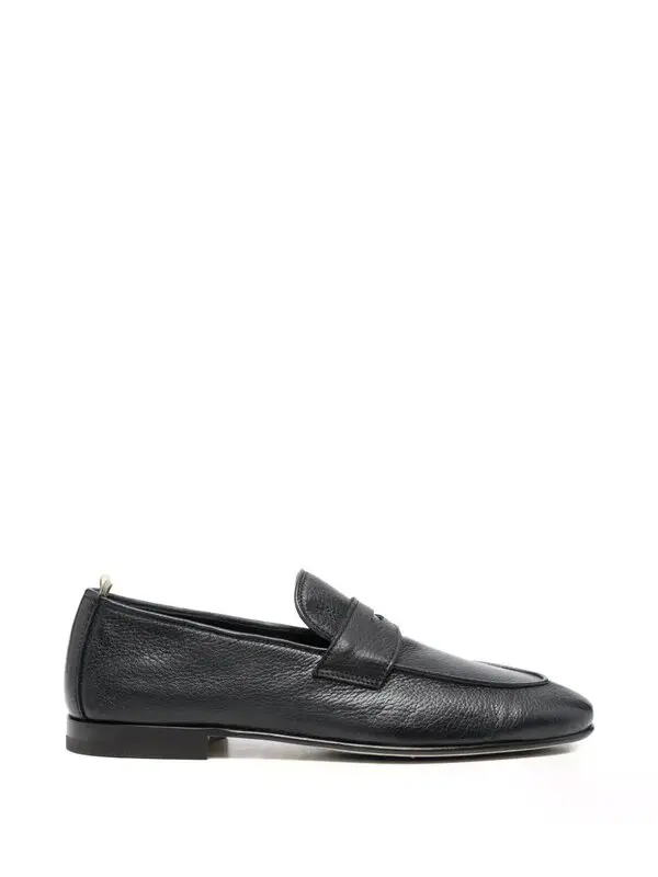 Officine Creative Grained Loafers - Black