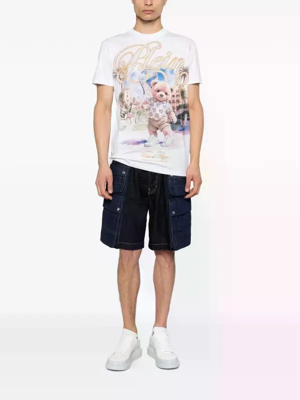 Philipp Plein Teddy-print T-shirt - White