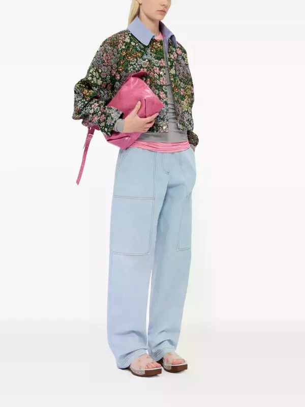MSGM Floral Collared Jacket