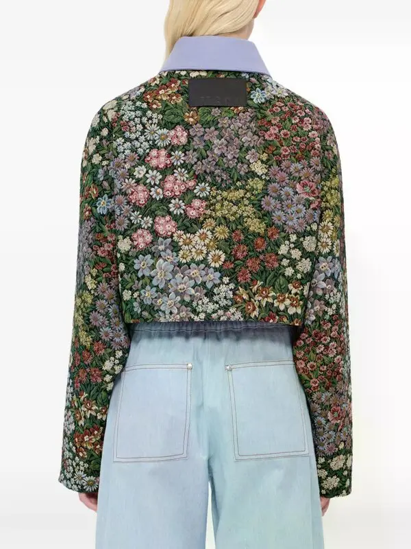 MSGM Floral Collared Jacket