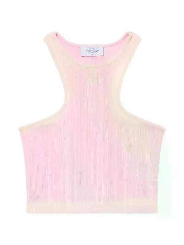 Off-White Spray Off Stamp Top - Pink