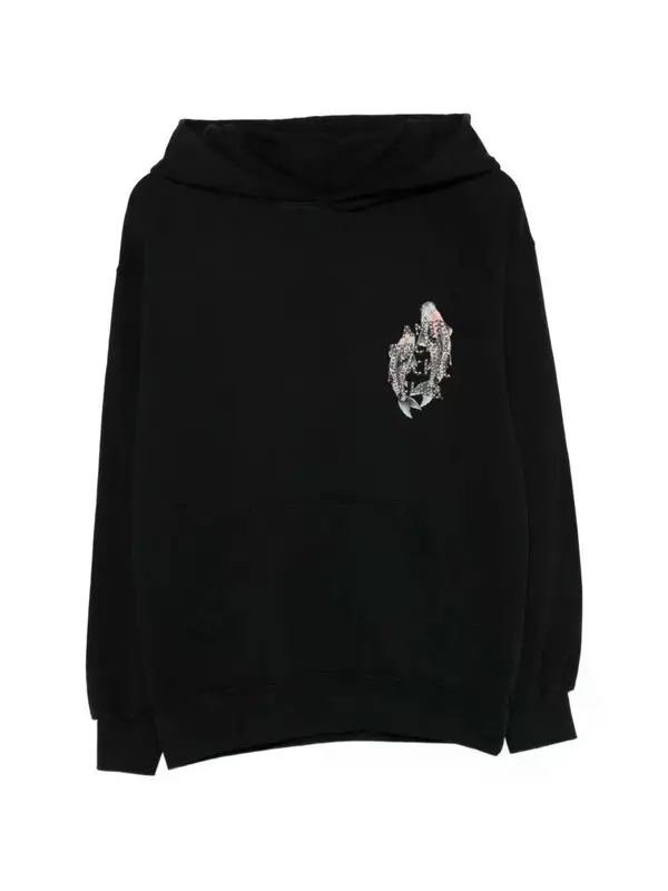 ANTI SOCIAL SOCIAL CLUB Printed Embellishment Hoodie - Black