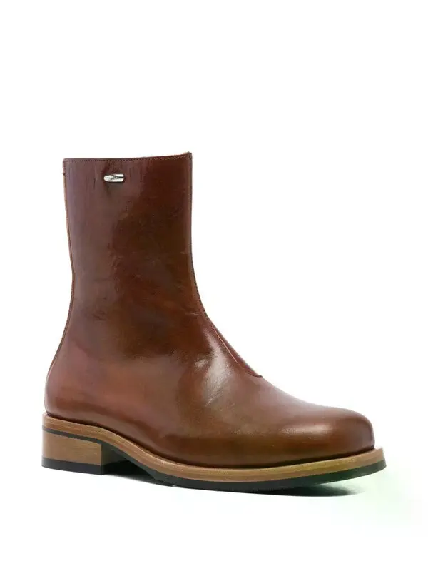 Our Legacy Camion Leather Ankle Boots - Brown
