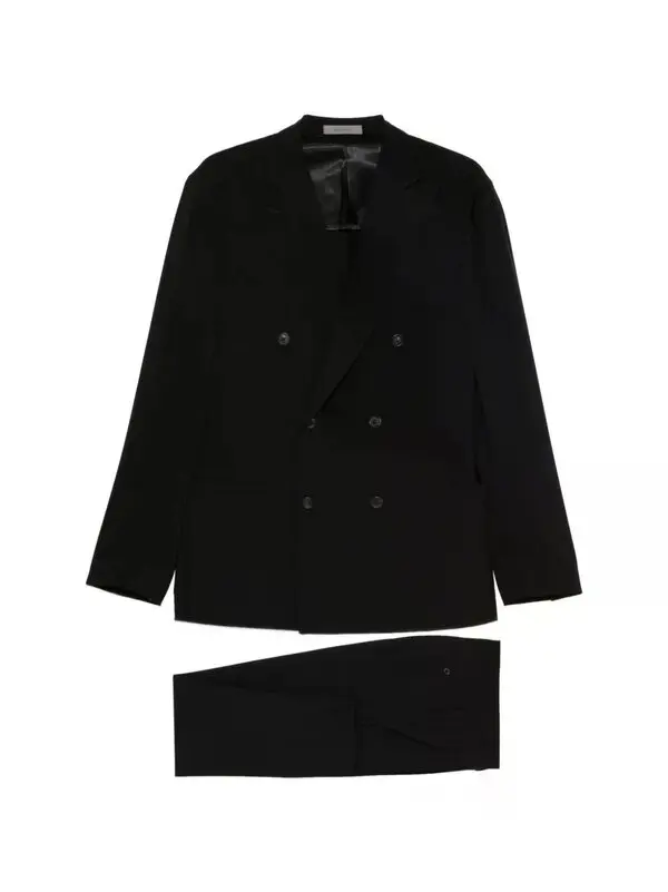 Corneliani Double-breasted Suit - Black