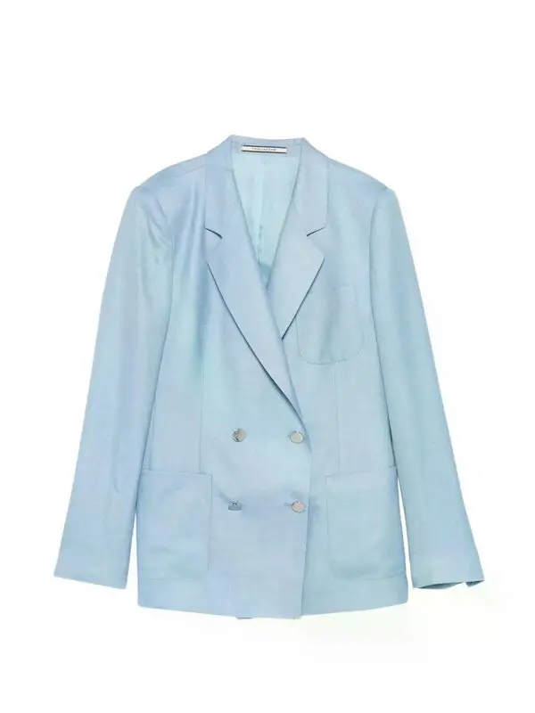 Tagliatore Double-breasted Pocket Jacket - Blue