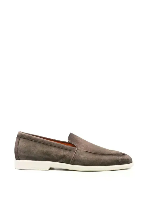 Santoni Suede Loafers - Brown