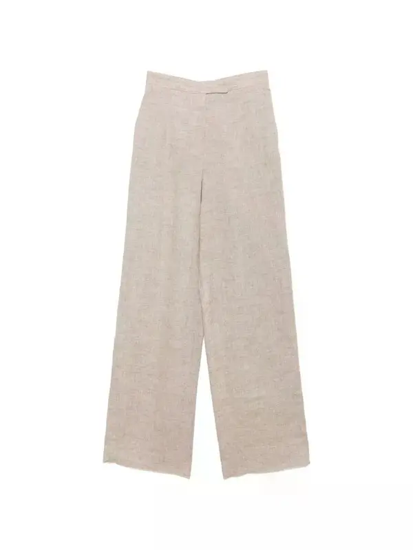 Emporio Armani Concealed-fastening Trousers - Neutrals