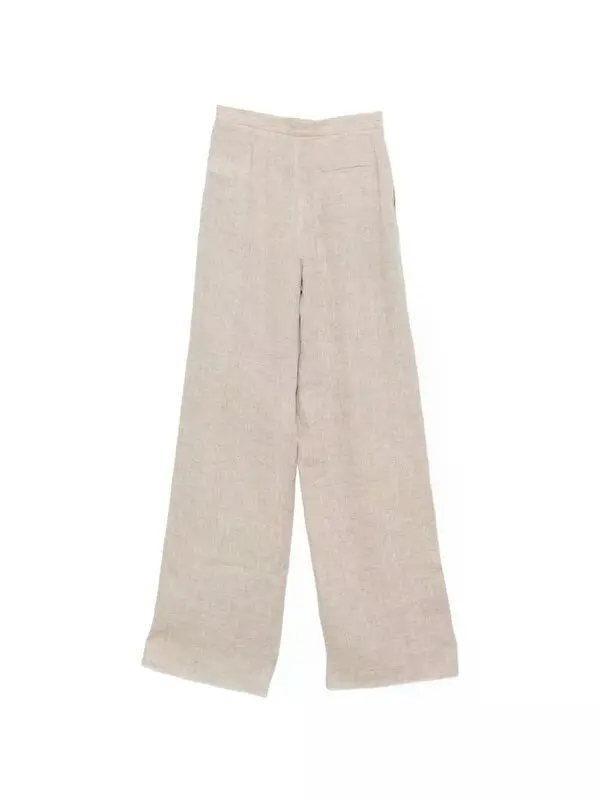Emporio Armani Concealed-fastening Trousers - Neutrals