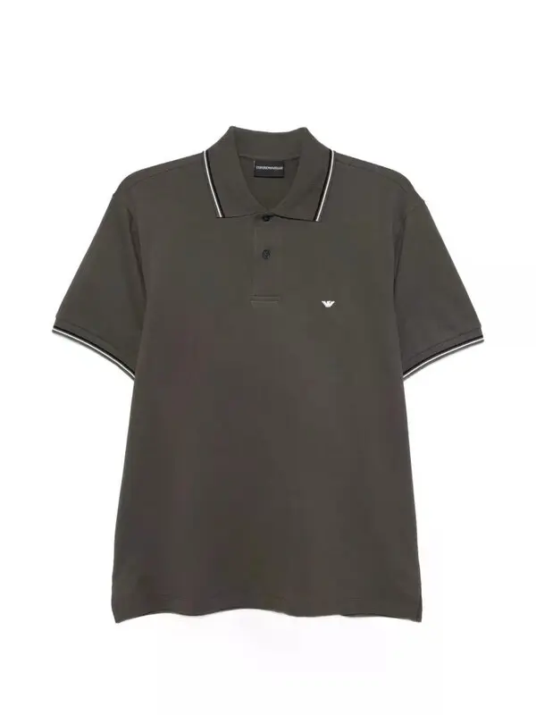 Emporio Armani Buttoned Polo Shirt - Grey