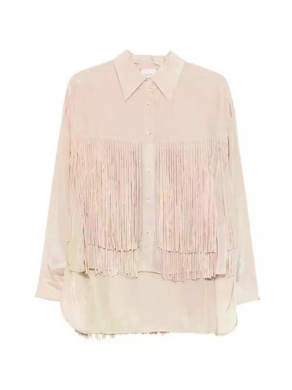 ALYSI Fringed Shirt - Neutrals